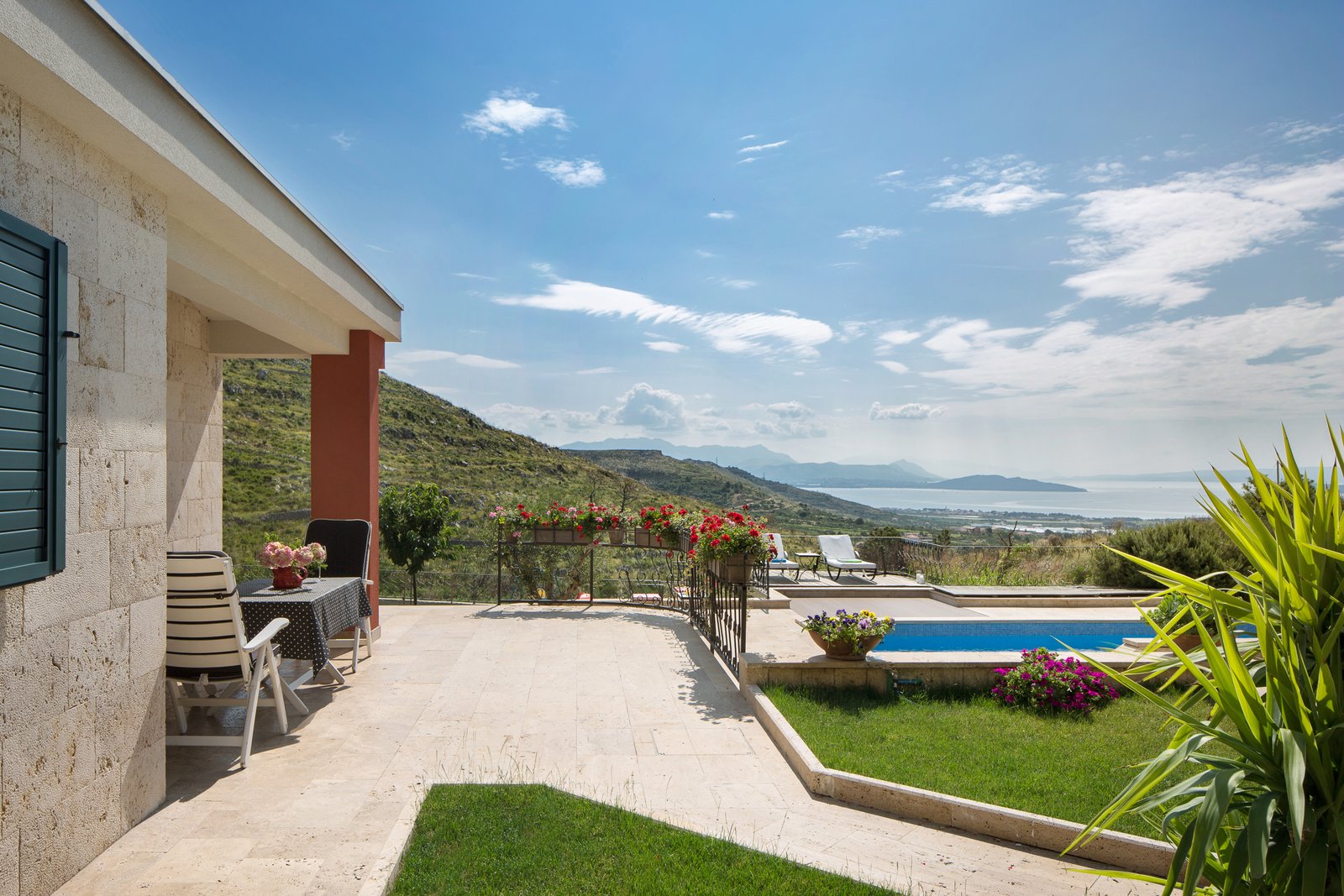 Croatia Trogir Seaview Villa Rent with pool and olives - croatianvillasrent