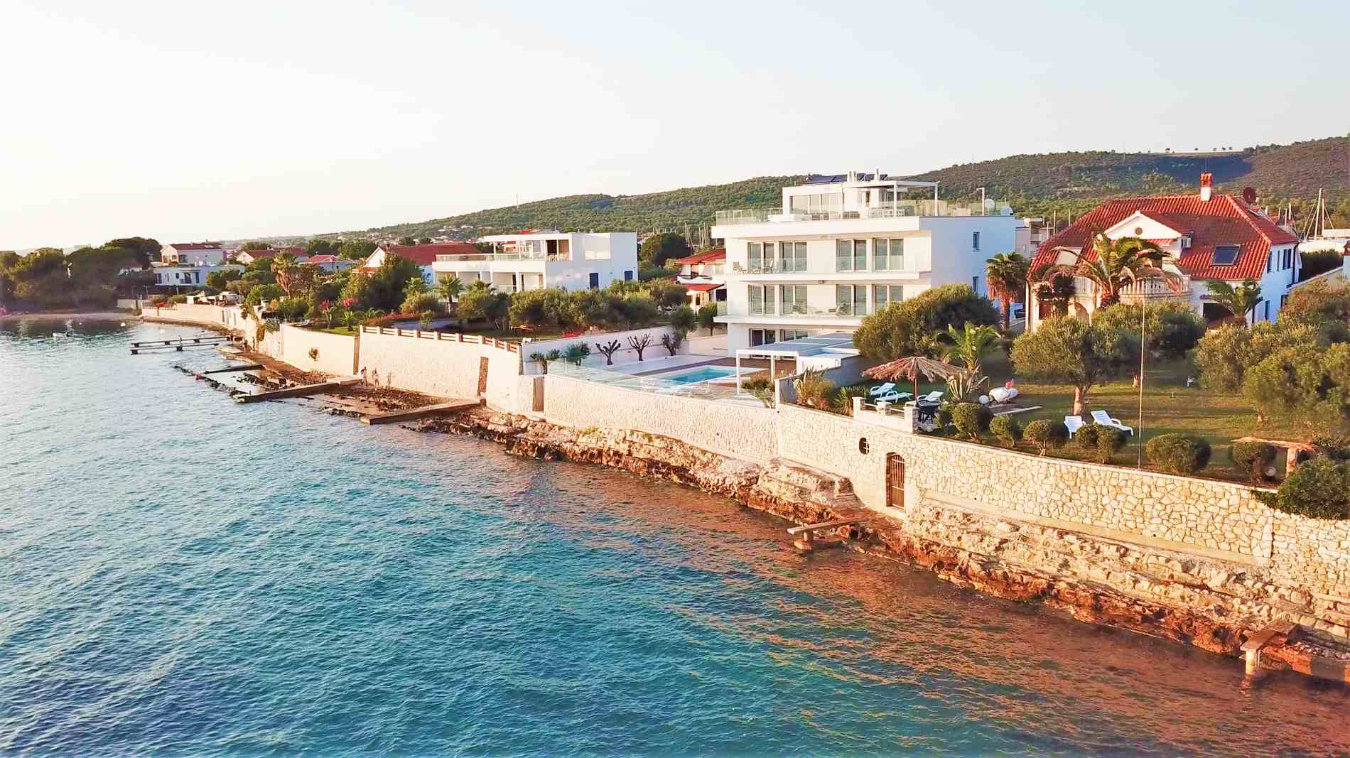 Croatia Zadar area Waterfront modern villa for rent - Croatian Villas ...